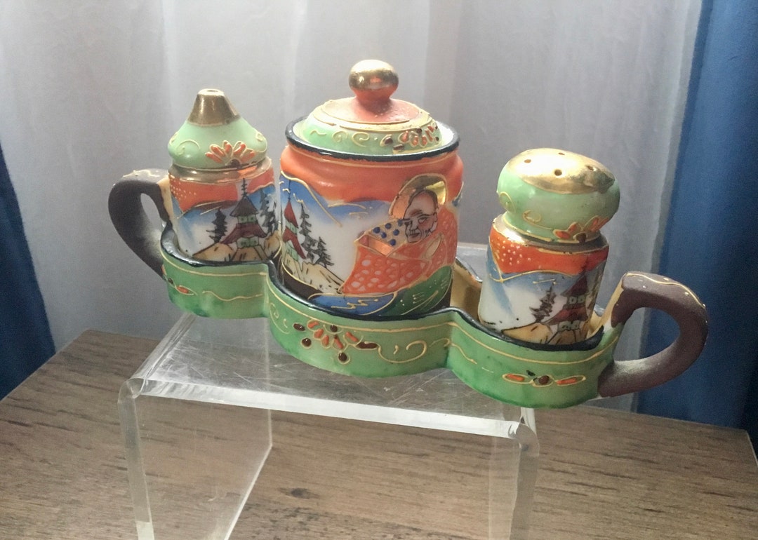 Moriage Cruet Set Marked Made in Japan - Etsy
