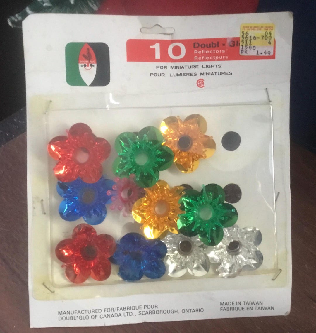 Vintage Doubl Glo Set of 10 Reflectors in Package for Mini Lights - Etsy