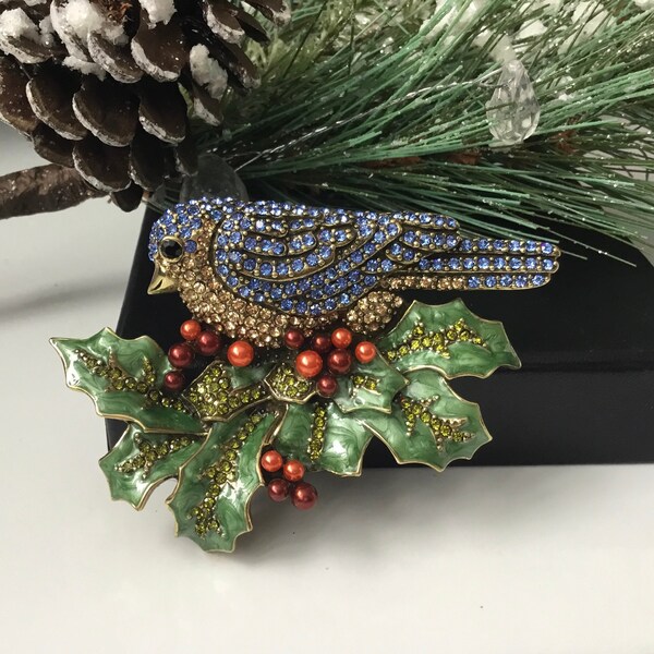 Bluebird Brooch - Etsy