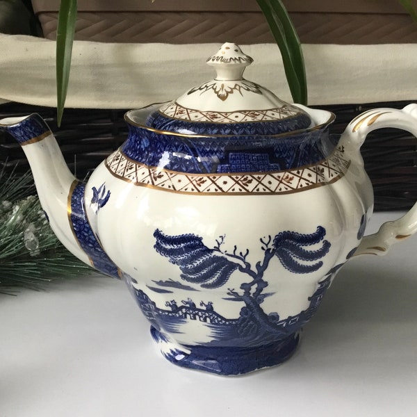 Blue Willow Teapot - Etsy