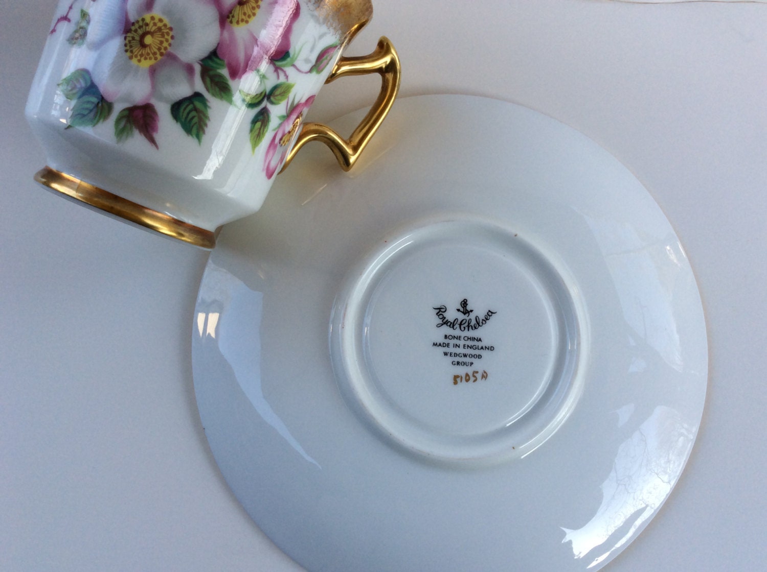 Royal Chelsea Tea Cup and Saucer Pattern 5105 Wedgwood Group - Etsy