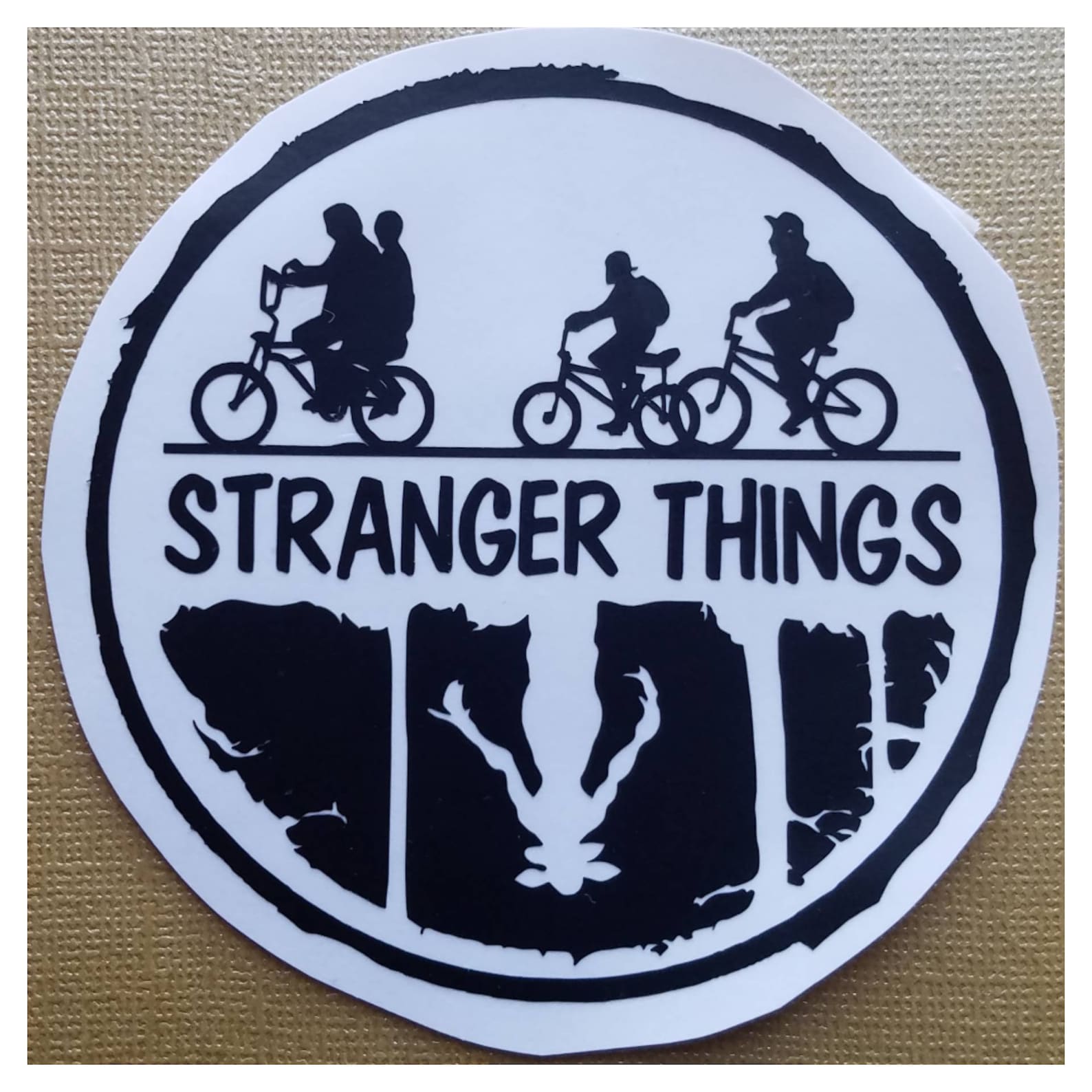 Custom Vinyl Stranger Things Circular Decal with the Upside | Etsy