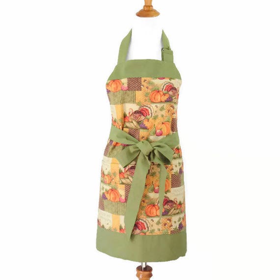 Women's Thanksgiving Apron With Large Pockets in a Pretty - Etsy