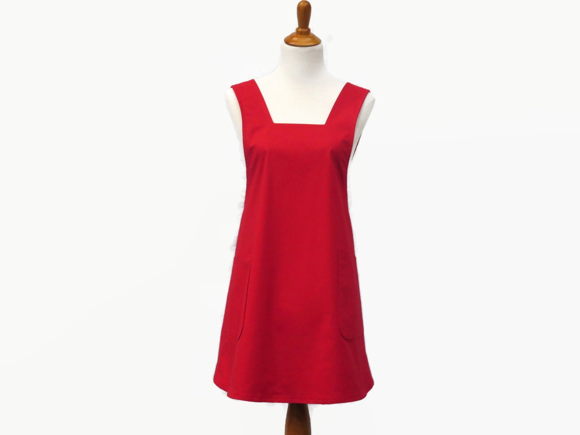 Solid Color Cross Back Apron in a choice of 10 Colors with | Etsy