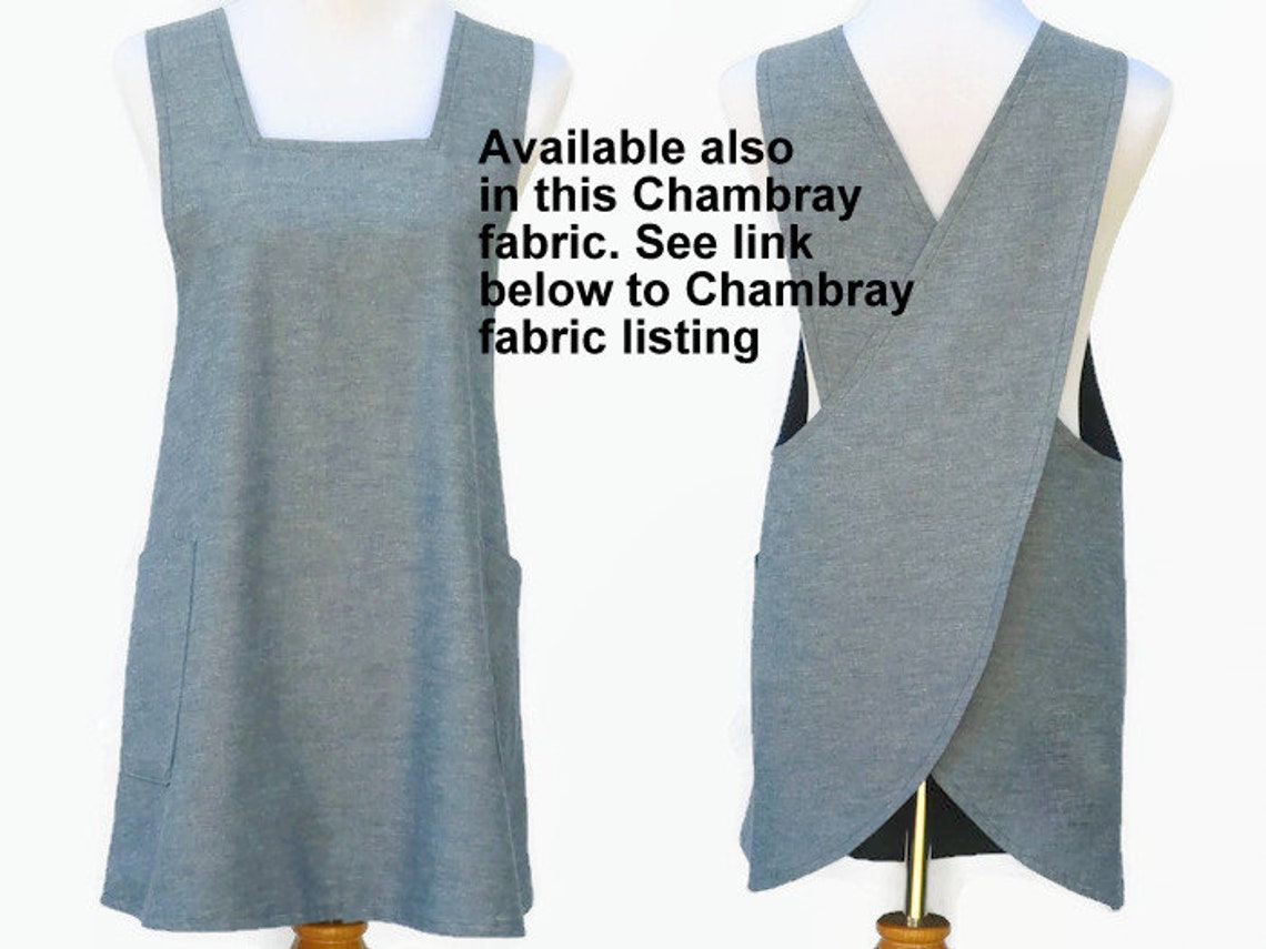 Solid Color Cross Back Apron in a choice of 10 Colors with | Etsy