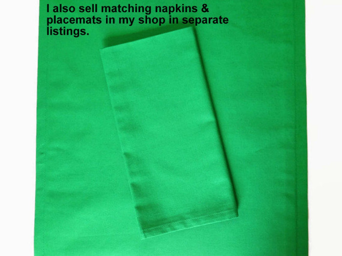 Solid Green Cloth Table Runner in 6 Colors and 8 Length - Etsy
