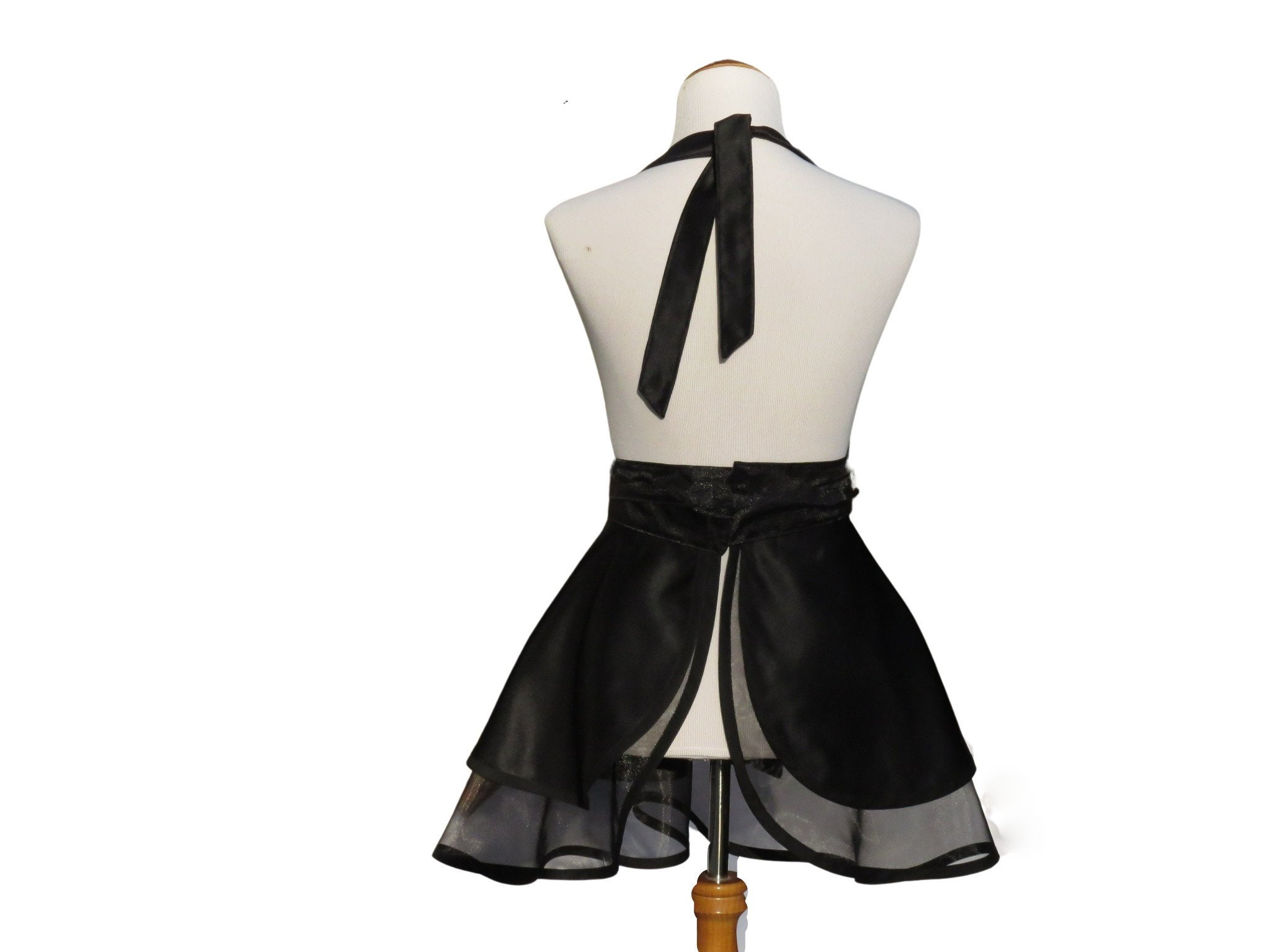 Women's Plus Size Dressy Black Full Apron With a Full - Etsy