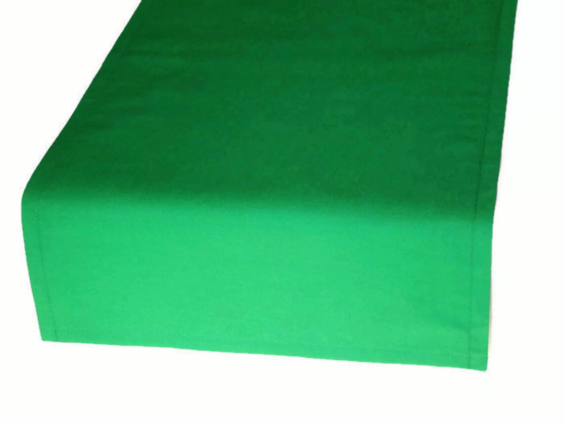 Solid Green Cloth Table Runner in 6 Colors and 8 Length - Etsy