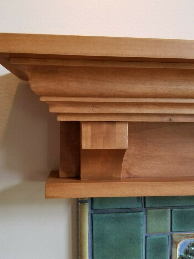 Fireplace Mantel Floating Shelf Vintage Craftsman Finish - Etsy