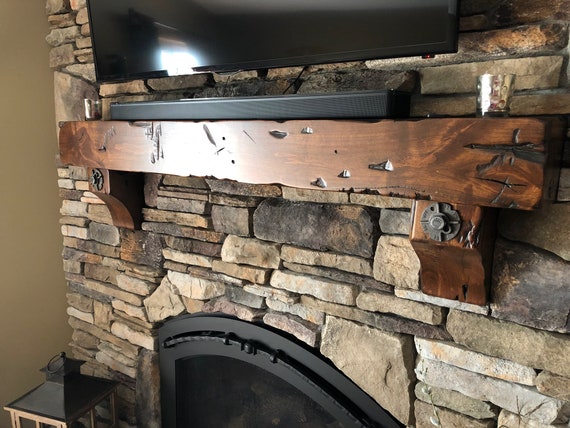 Rustic Fireplace Mantel Corbels