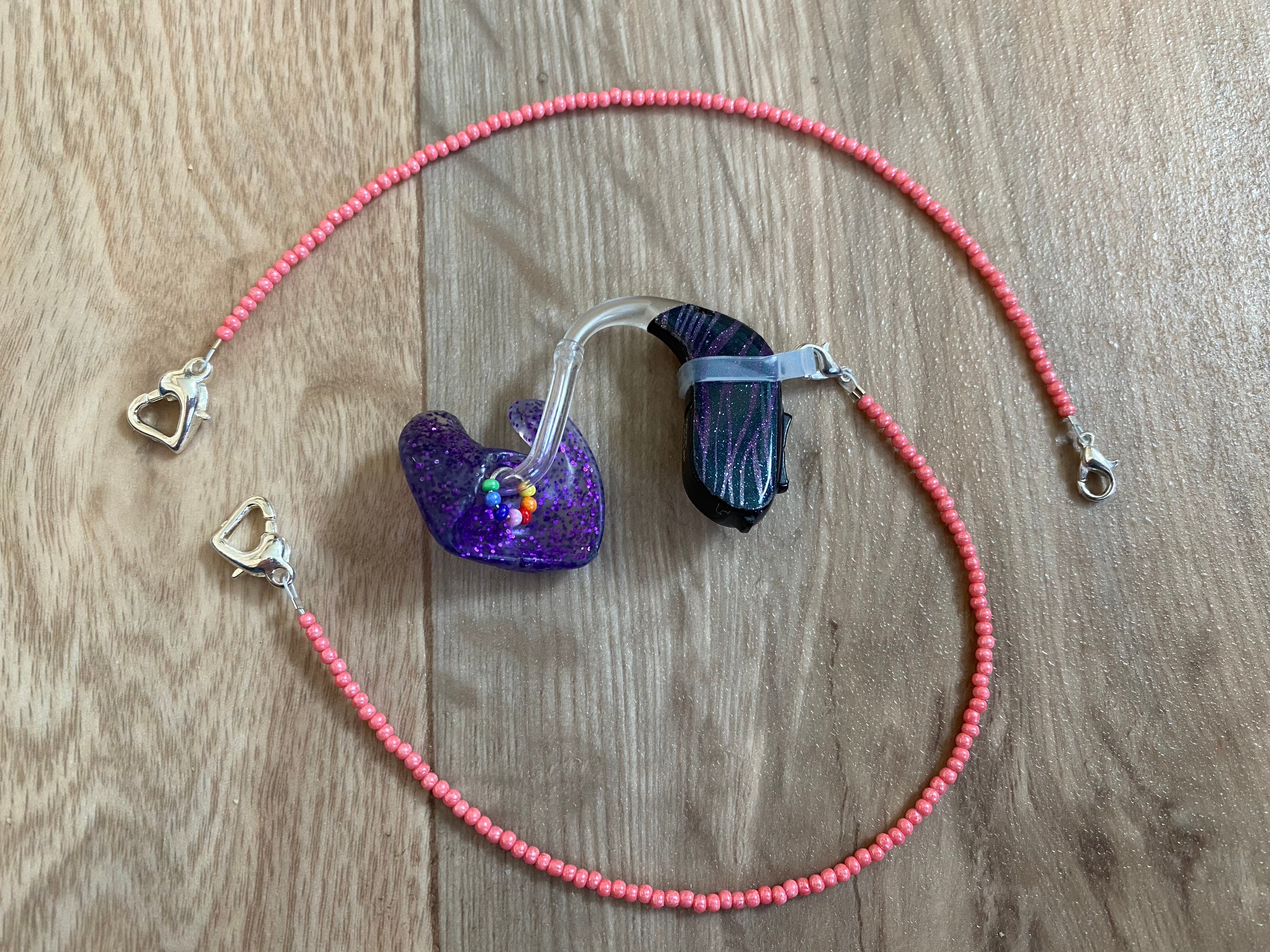 Peach Hearing Aid Retainers - Etsy UK