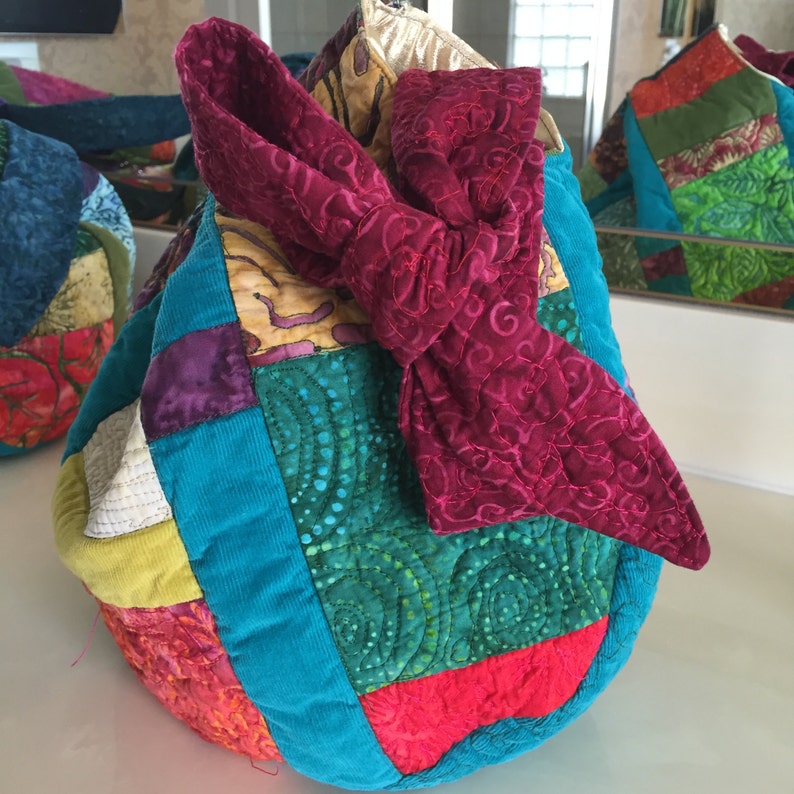 Clever & Easy PATTERN for Quilted Adjustable Knot Purse- Step by Step ...