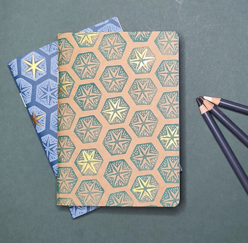 A5 Sketchbook / Handprinted / Plain Paper / Notebook - Etsy