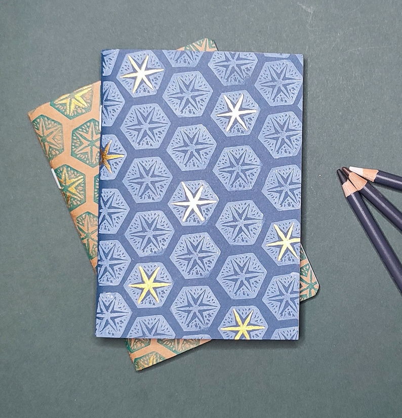 A5 Sketchbook / Handprinted / Plain Paper / Notebook - Etsy