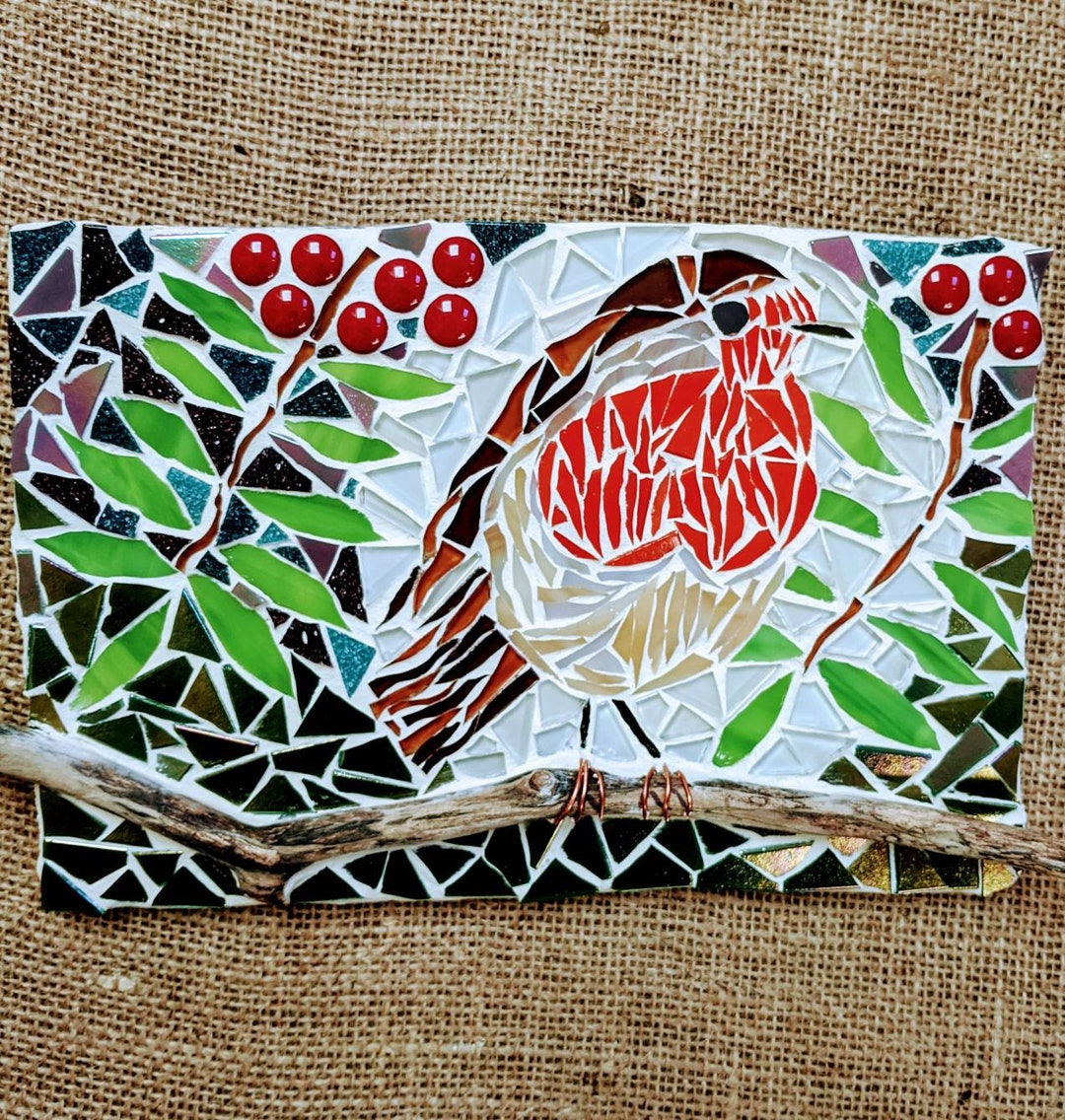Mosaic Robin. Just Popped Back for a Visit - Etsy UK