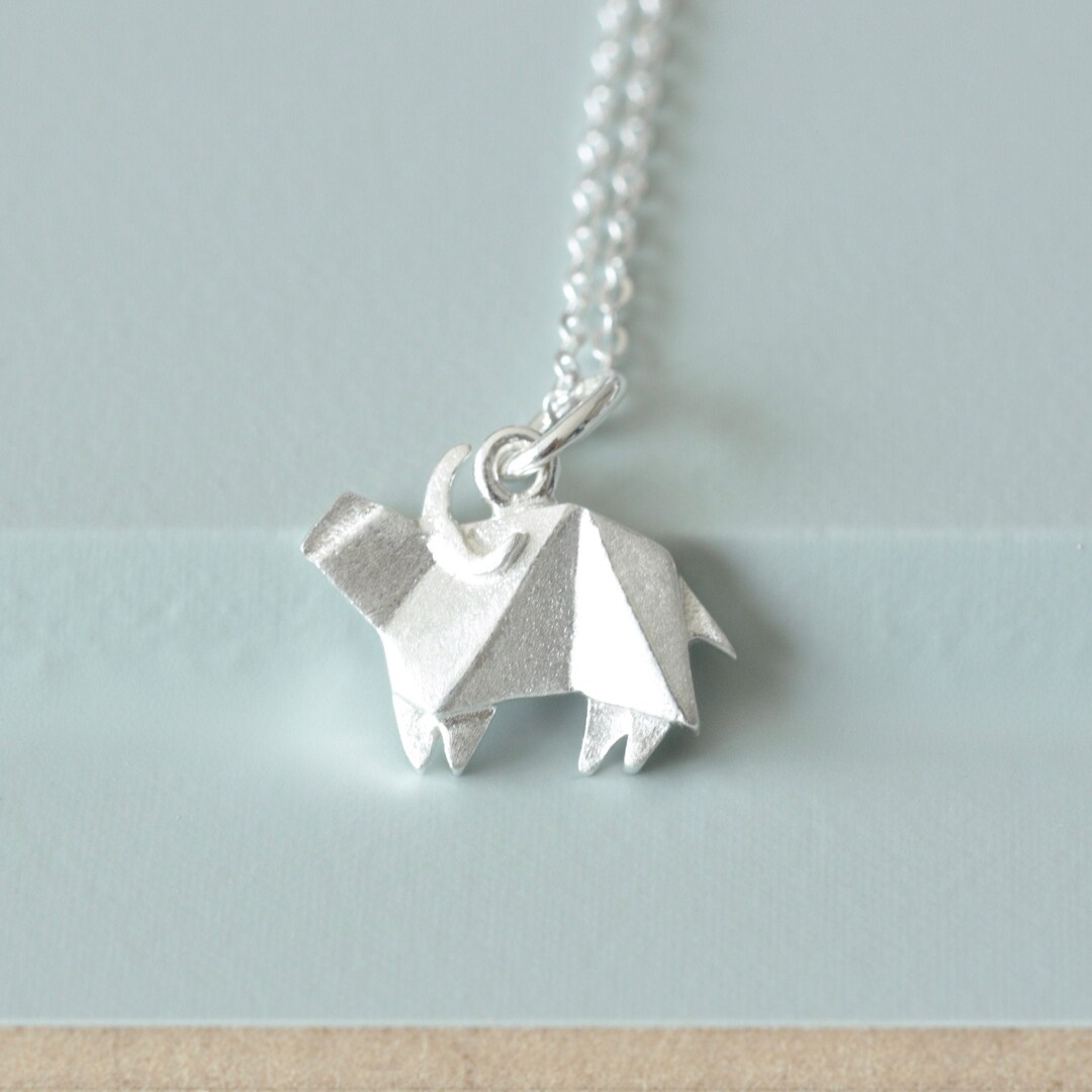Origami Ox Necklace in Sterling Silver 925 by Jamber Jewels, Origami ...