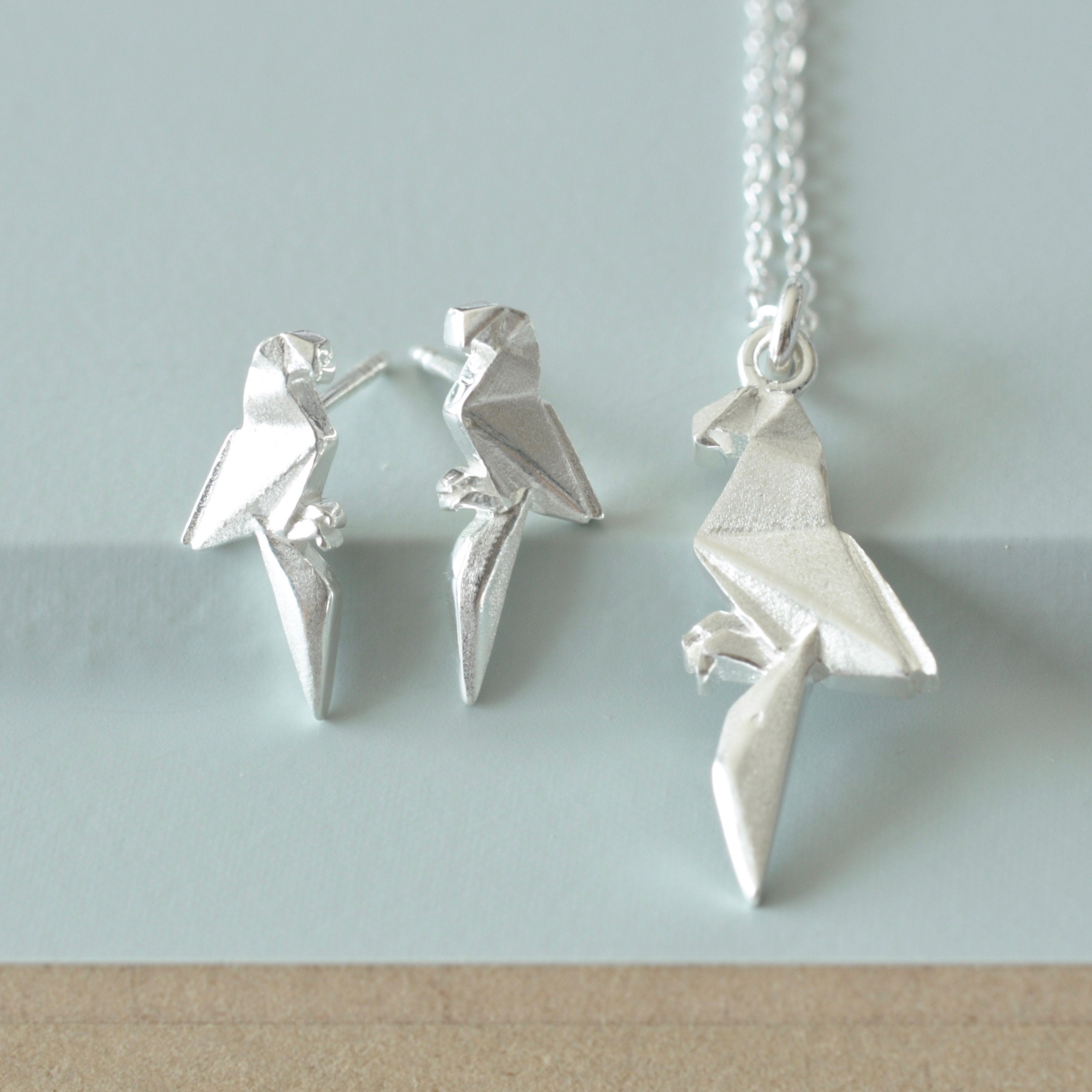 Origami Parrot Necklace In Sterling Silver — Jamber, 49% OFF