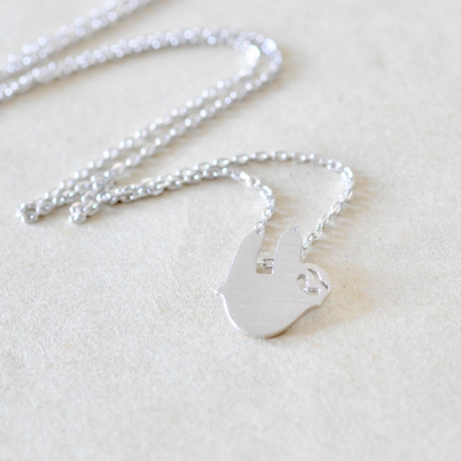 Adorable Sloth Necklace Sterling Silver Sloth Necklace Gold | Etsy