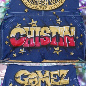 Airbrush Jeans Overalls Grafitti Hip Hop Artwork Only 90's Style Party ...