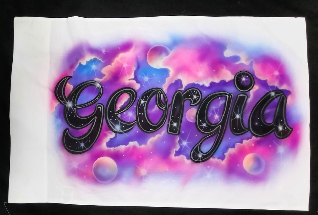 Airbrush Personalized Name Outer Space Planets Sun Fire Flames - Etsy