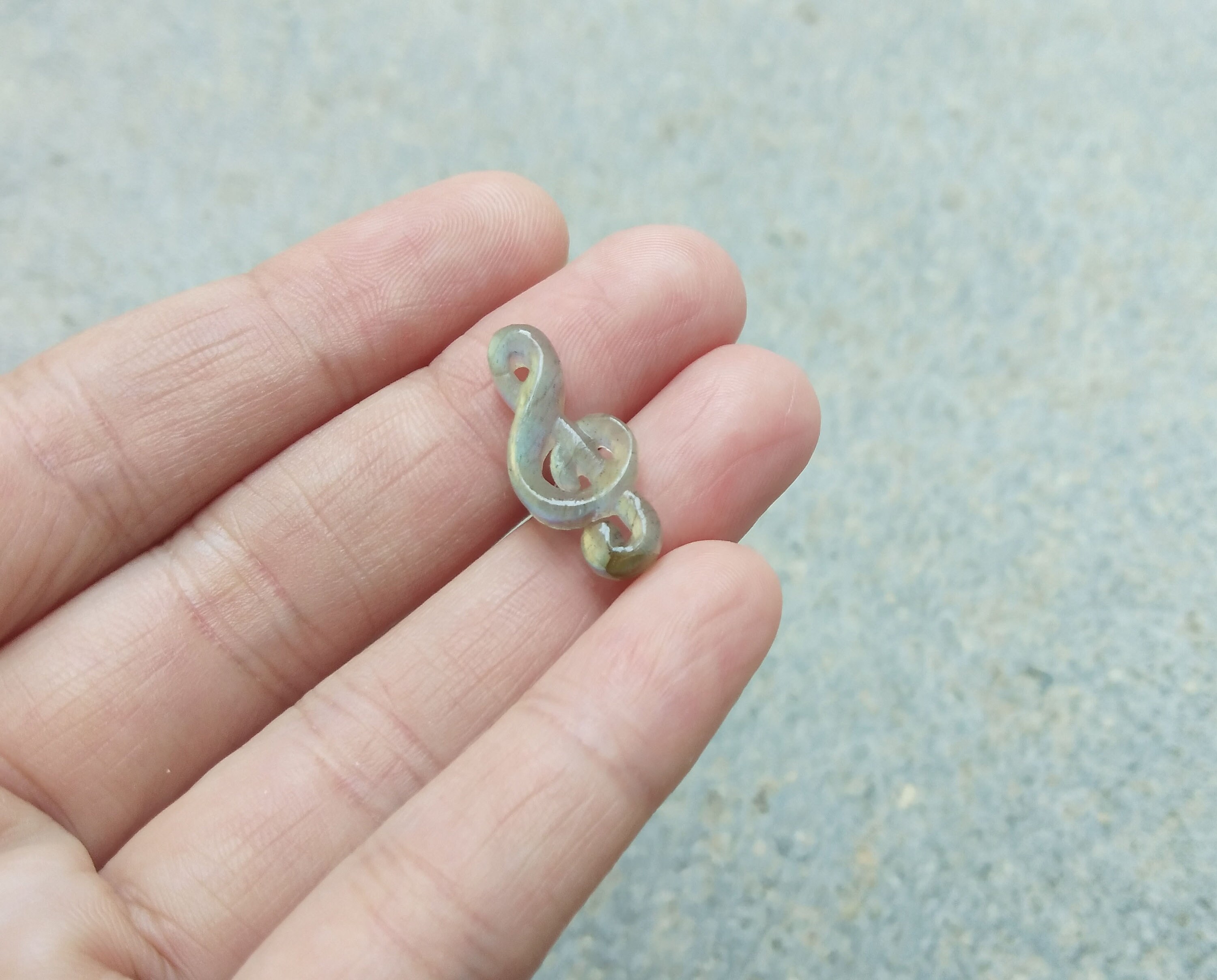 Music Sol Key Symbol Music Note Symbol Carving Labradorite - Etsy