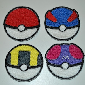 Pokémon Patches Pokéball Great Ball Ultra Ball Master Ball - Etsy