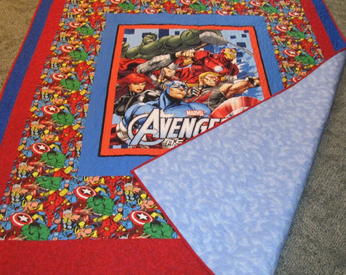Avengers Quilt - Twin Size - 67" X 87" - Marvel Comics Super Heros - Etsy