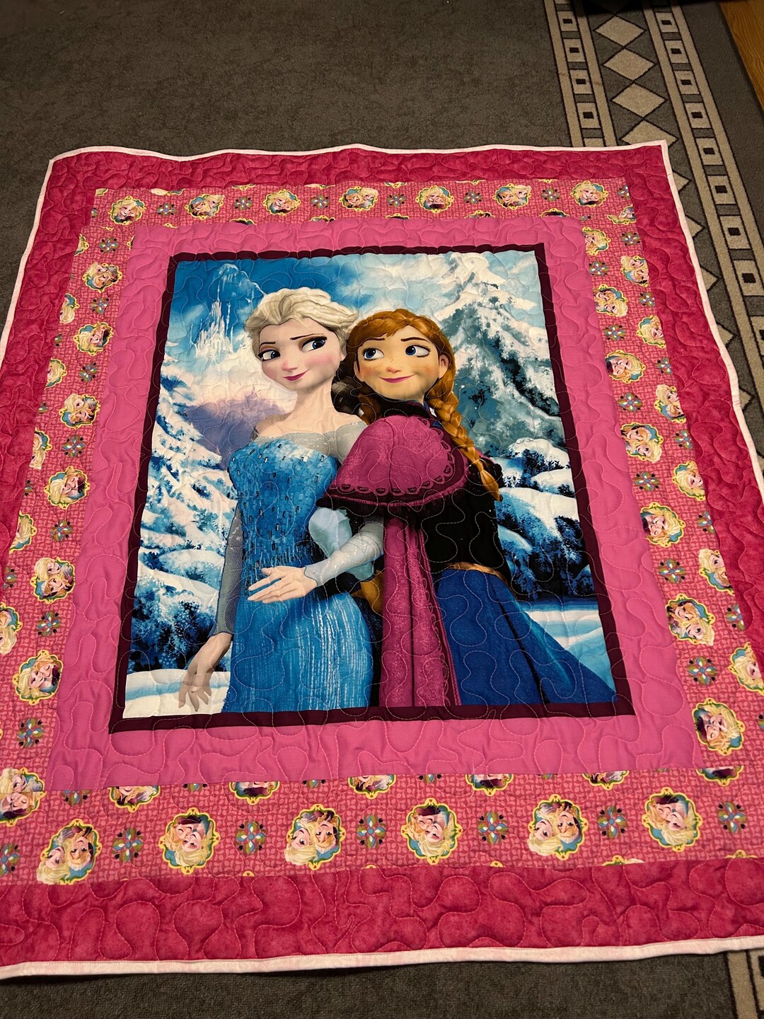 Anna and Elsa Quilt 53 X 60 Frozen Quilt - Etsy