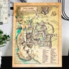 Beast's Castle Map Illustration Beauty and the Beast Poster by Kiko ...