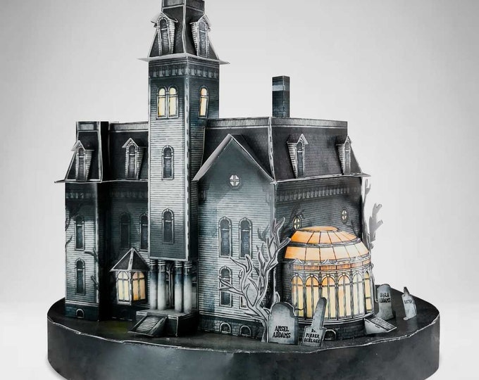 ADDAMS HOUSE Paper Model Papercraft Card Model Kit H0 - Etsy