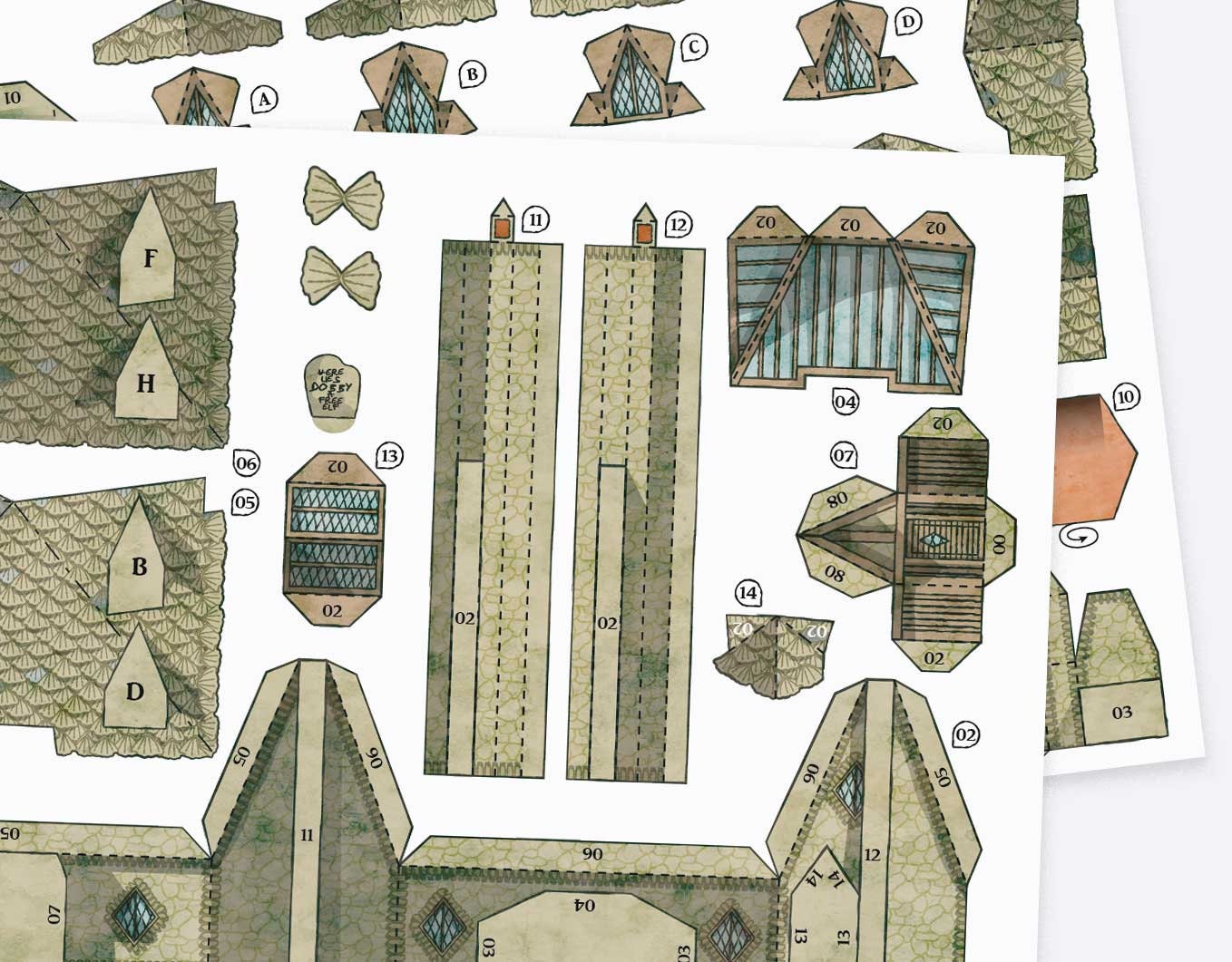 THE SHELL COTTAGE - Cut & Assemble Paper Model Kit - Etsy