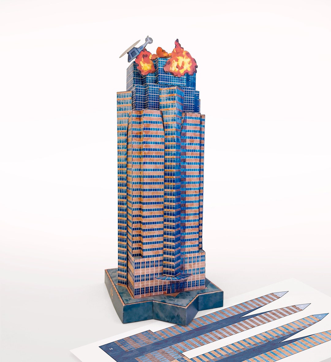 Nakatomi Plaza Building - Fox Tower - Papercraft - Inspired by Die Hard ...