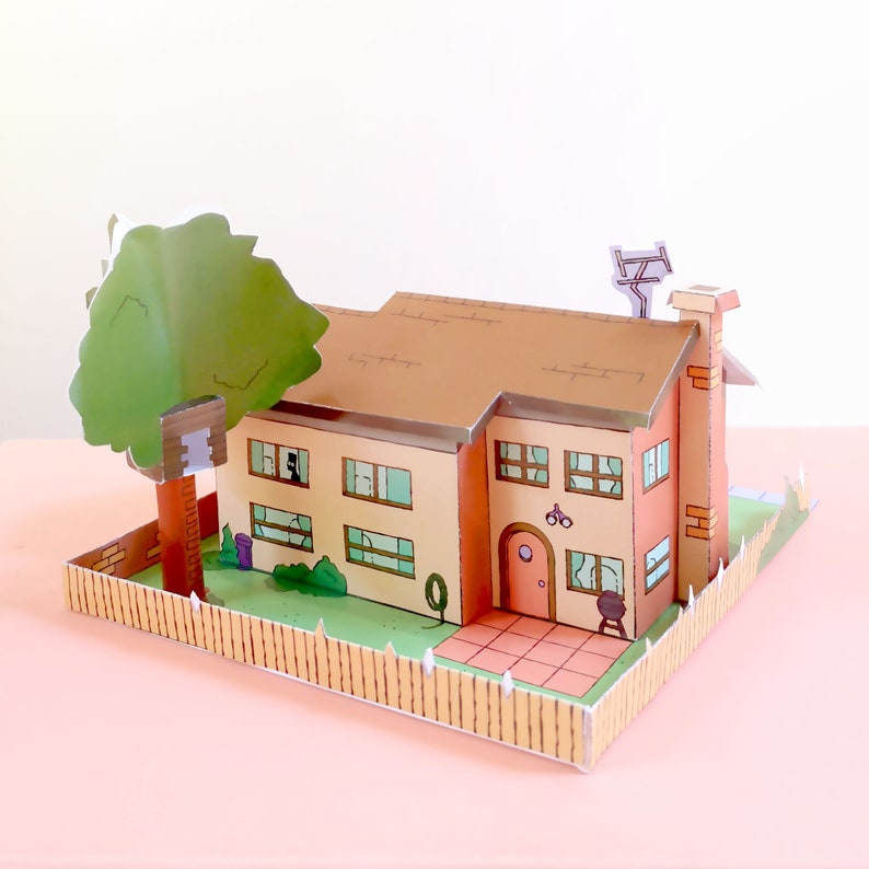 SIMPSON HOUSE Paper Model - Papercraft - Card Model Kit - Including the ...