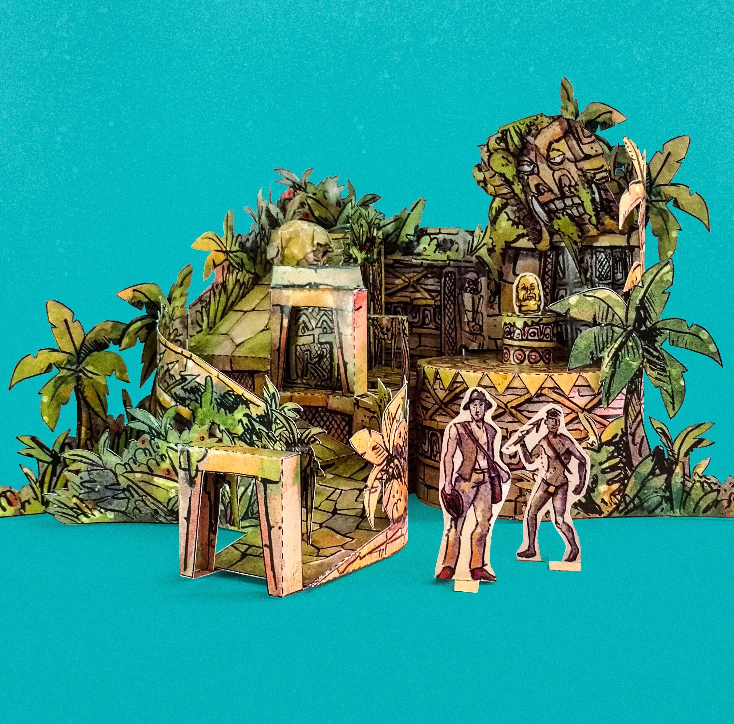 The Temple of the Golden Idol - With Working Traps! - Paper Model Kit ...