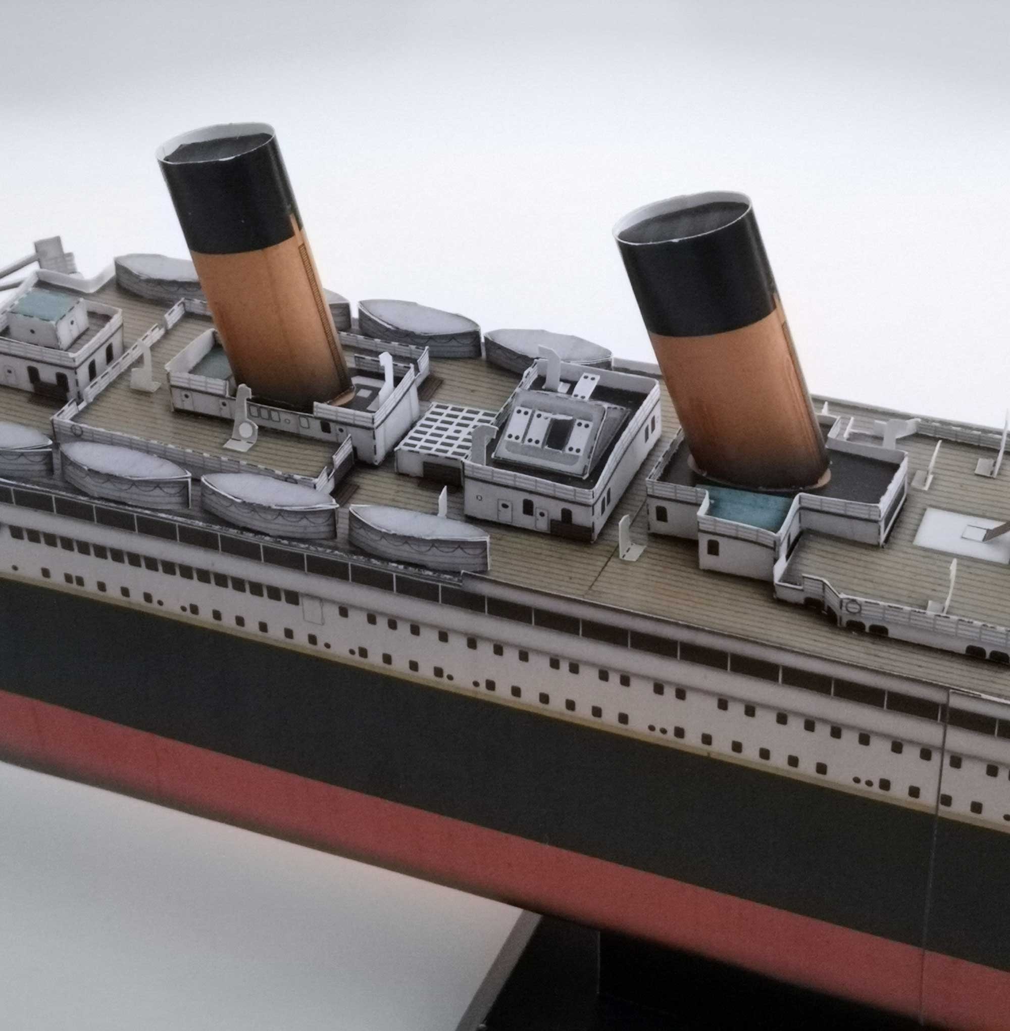 Rms Titanic Paper Model Paper Craft Ship 1400 Scale Diy Etsy