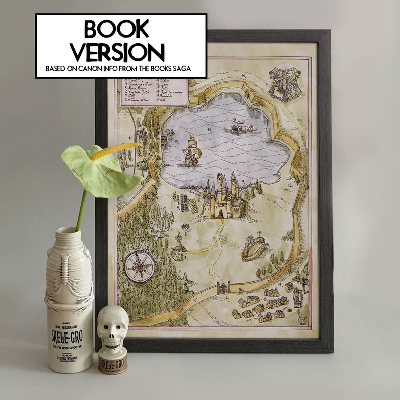 Magic School Castle Map – Wizarding Book Version Illustration - BOOK ...