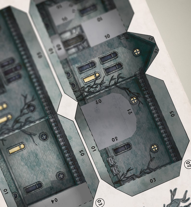 Buy ADDAMS HOUSE Paper Model Papercraft Card Model Kit H0 Online in ...