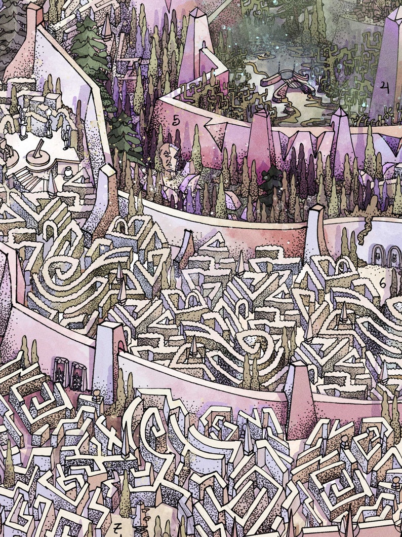 LABYRINTH Movie Map Original Illustration | Etsy