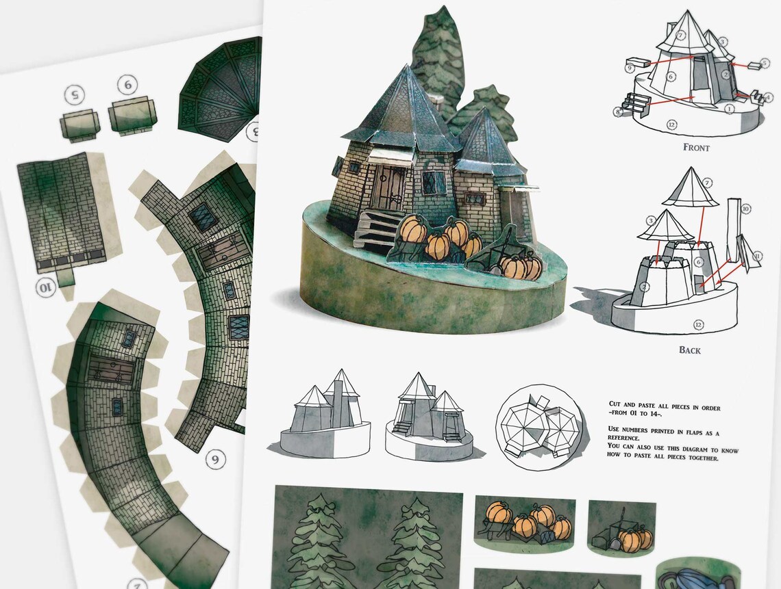 GATEKEEPER'S HUT PAPERCRAFT Cut & Assemble Paper Model - Etsy