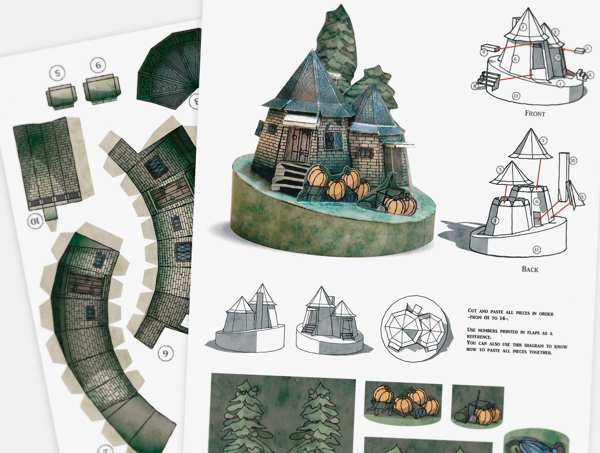 GATEKEEPER'S HUT PAPERCRAFT - Cut & Assemble Paper Model Kit - Etsy Canada