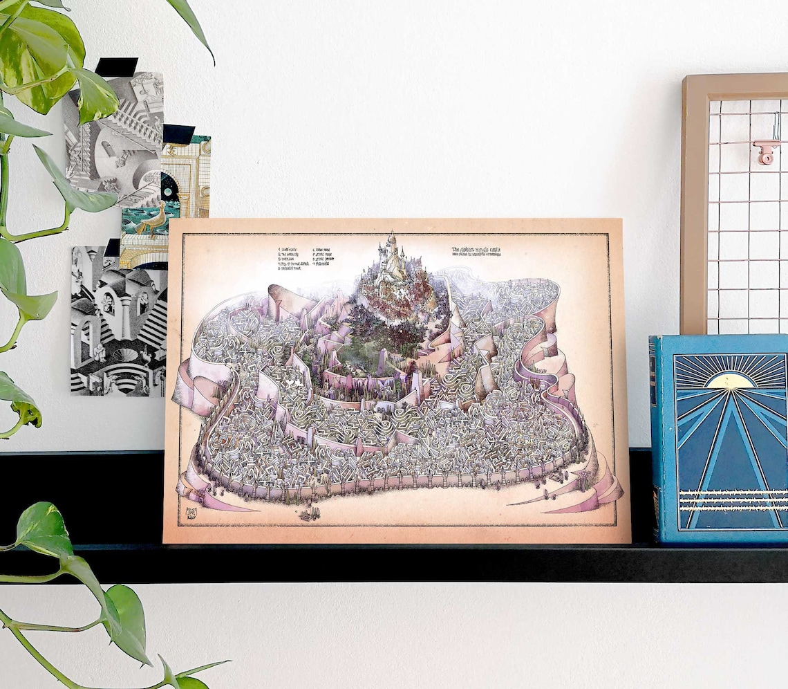 LABYRINTH movie map Original illustration | Etsy