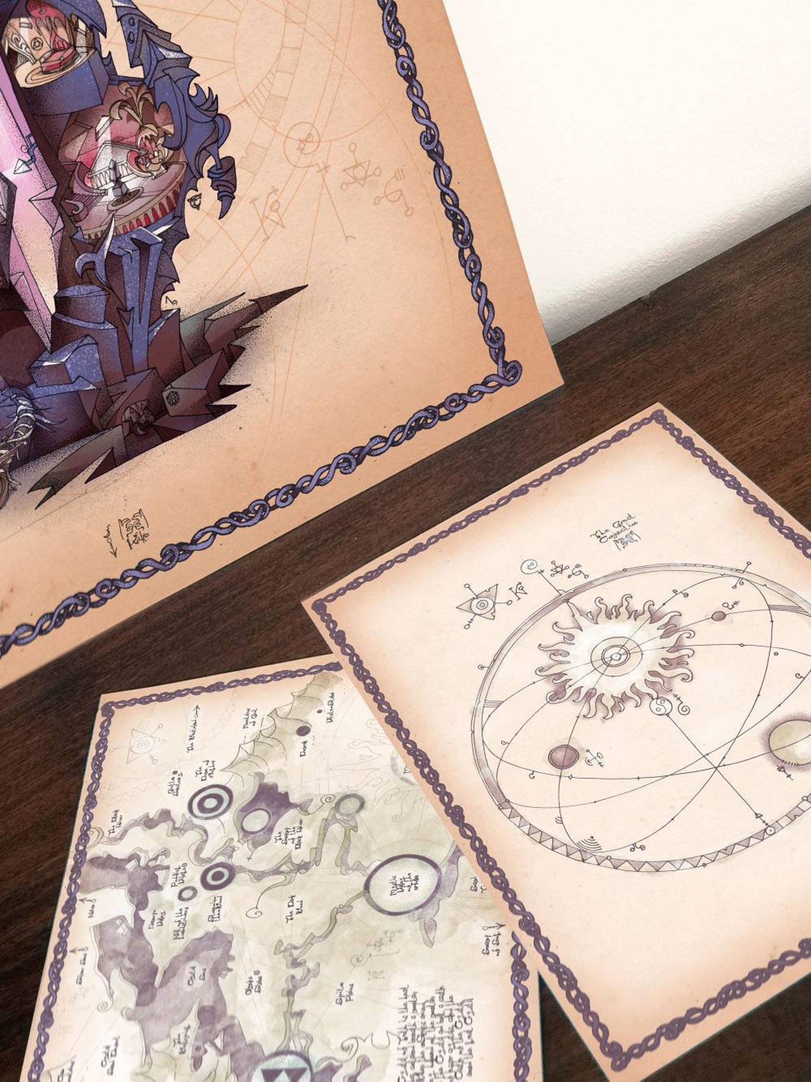 The CASTLE of the CRYSTAL Map Pack of 3 Original - Etsy UK