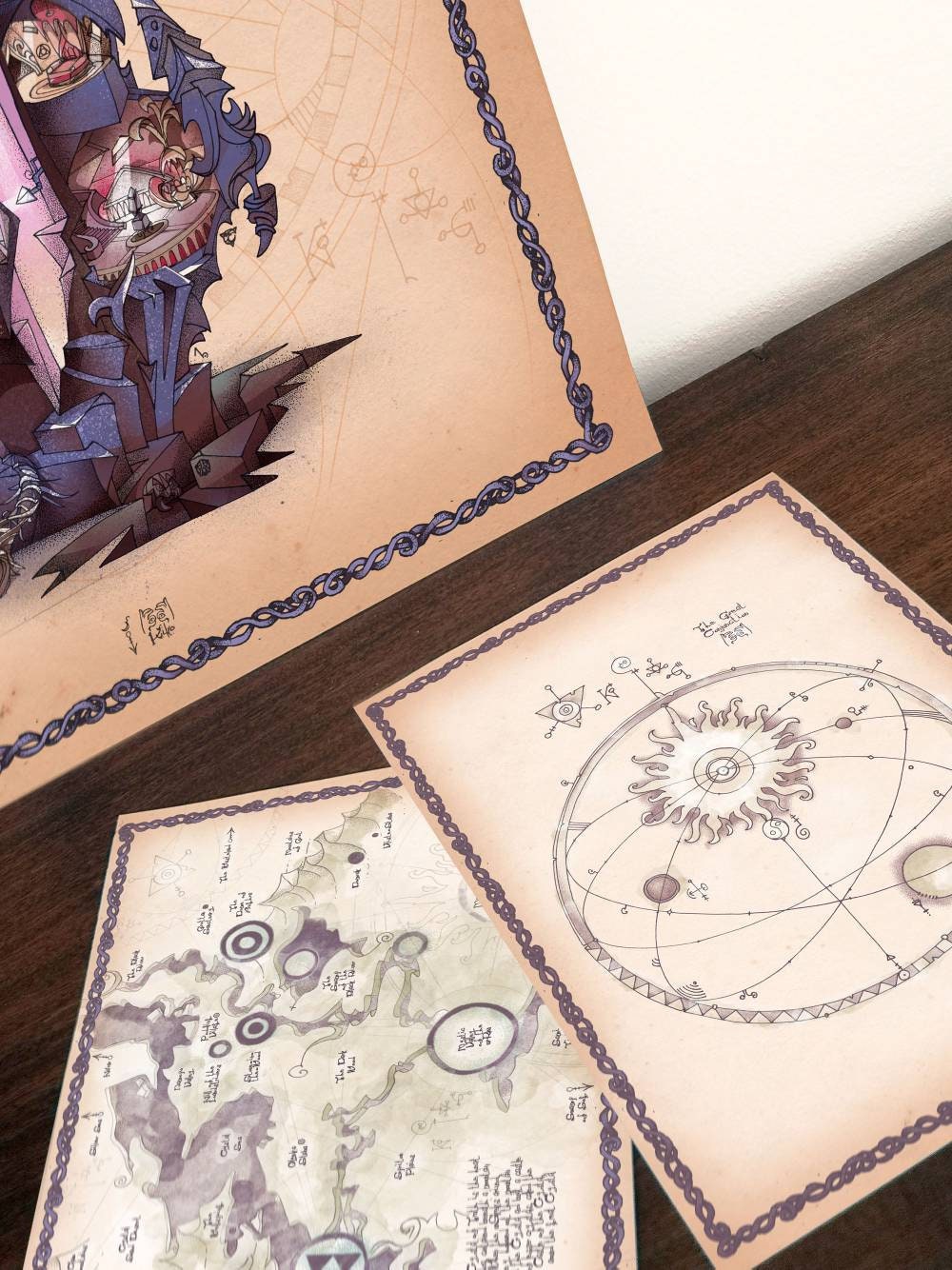 The CASTLE of the CRYSTAL Map Pack of 3 Original - Etsy UK