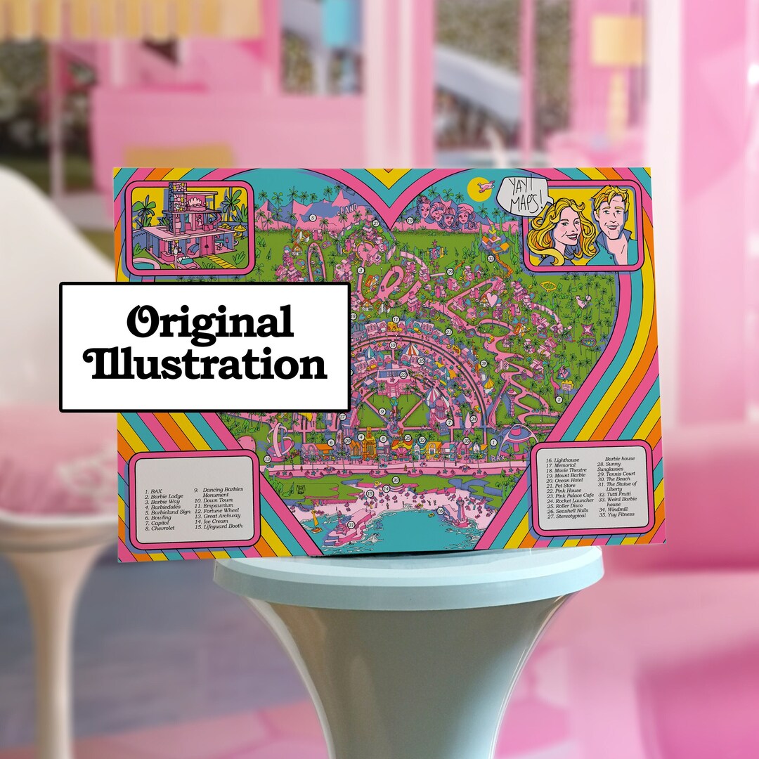 Mapa de la ciudad rosa - Plano de Malibu - Poster por Kiko Sánchez ...