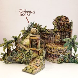 The Temple of the Golden Idol - With Working Traps! - Paper Model Kit ...