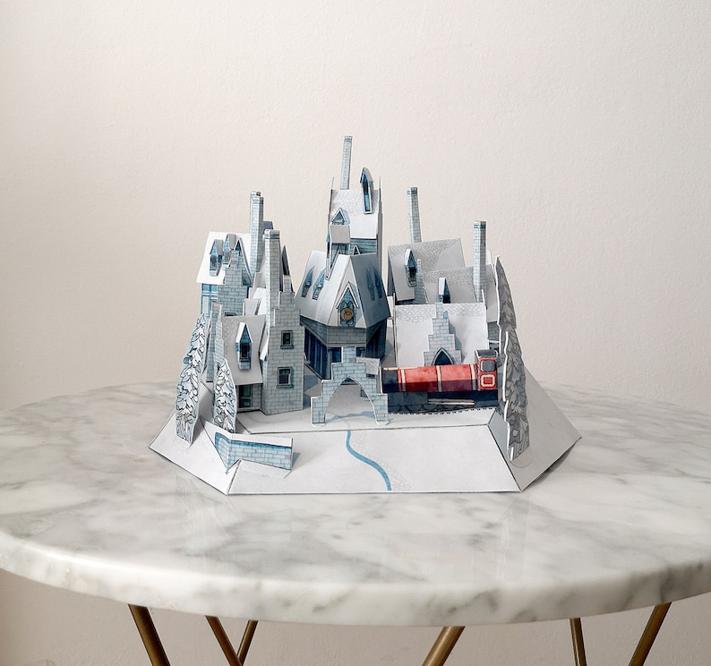 Wizard Magic Village PAPERCRAFT - Cut & Assemble Paper Model Kit - Etsy