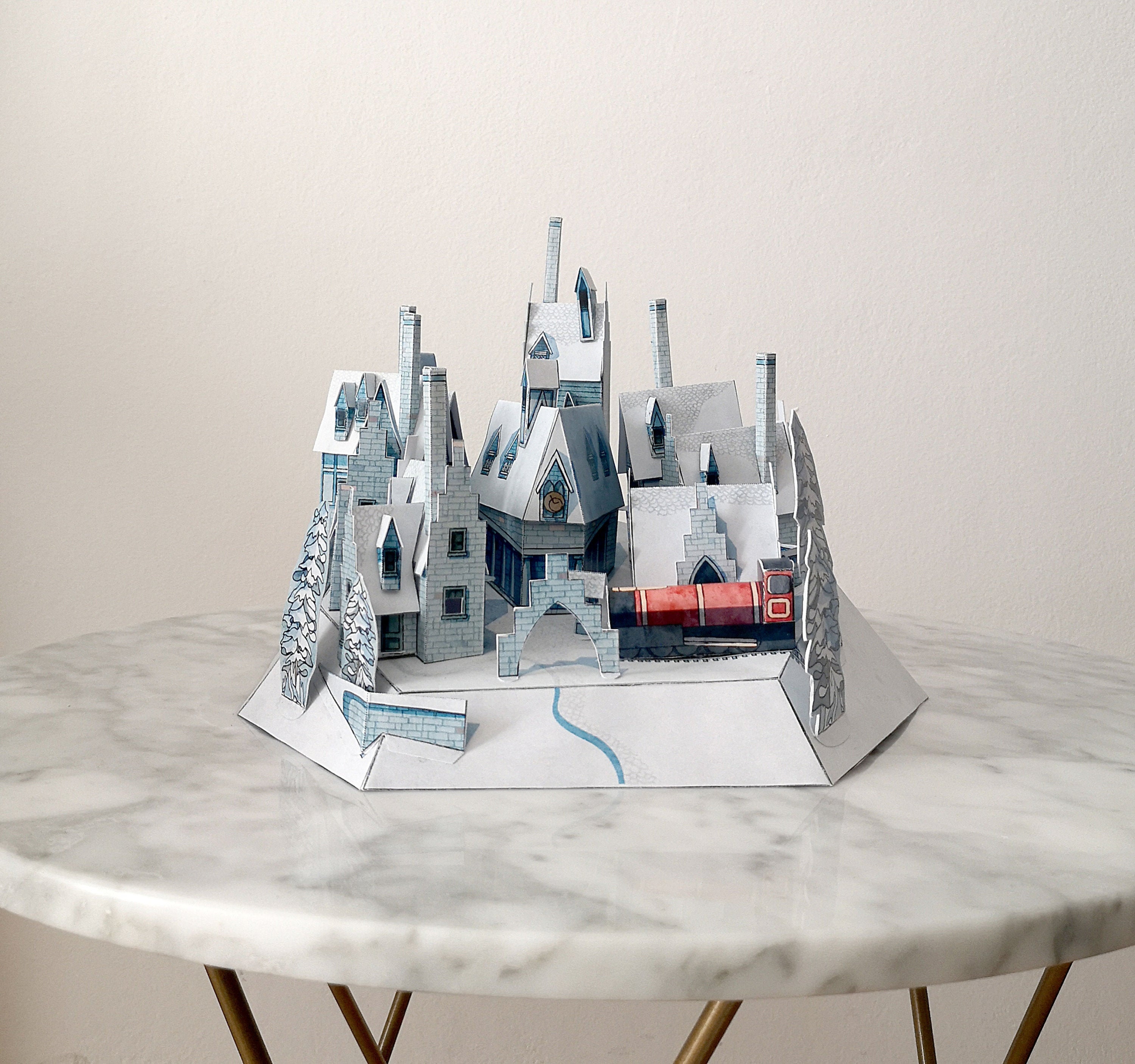 Wizard Magic Village PAPERCRAFT - Cut & Assemble Paper Model Kit - Etsy