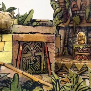 The Temple of the Golden Idol - With Working Traps! - Paper Model Kit ...
