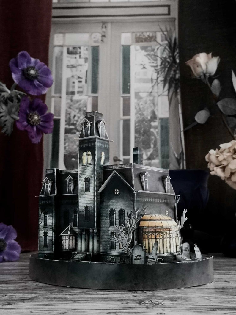 ADDAMS HOUSE - Paper Model - Papercraft - Card Model Kit - H0 Scale ...