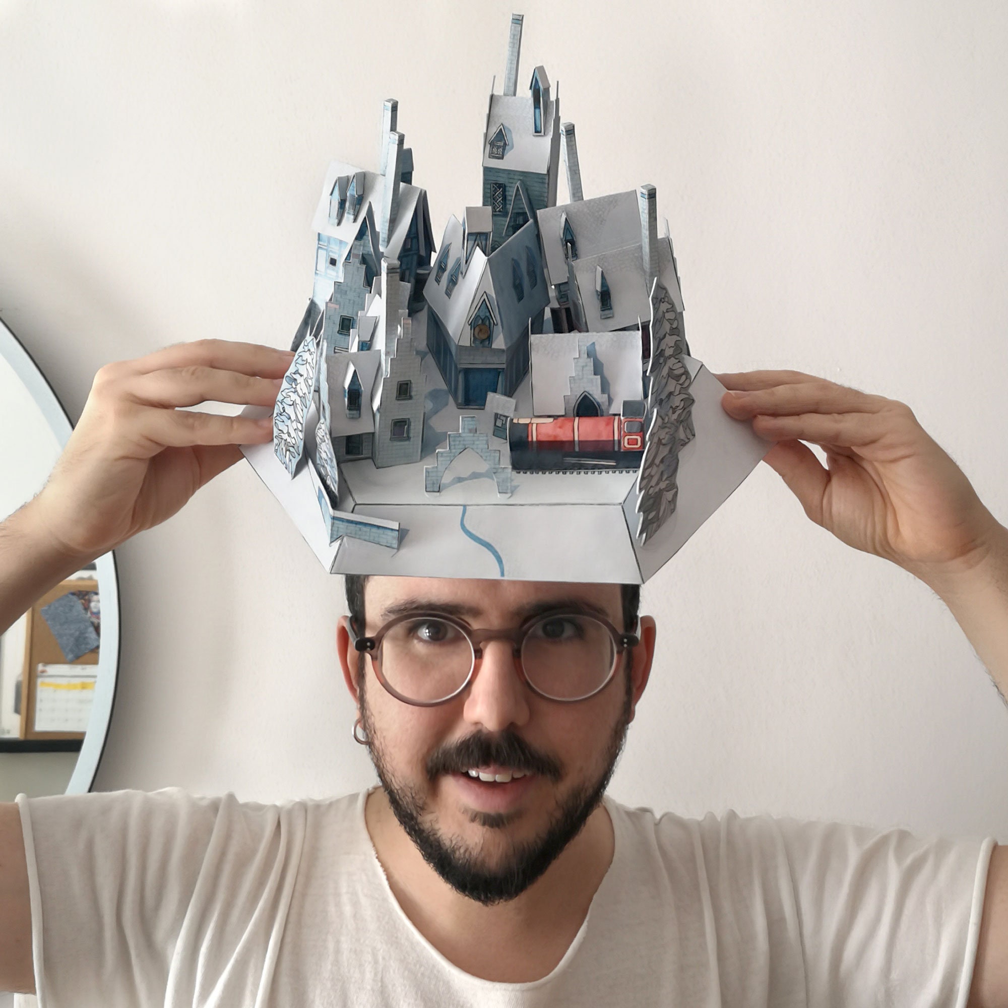 Wizard Magic Village PAPERCRAFT - Cut & Assemble Paper Model Kit - Etsy ...